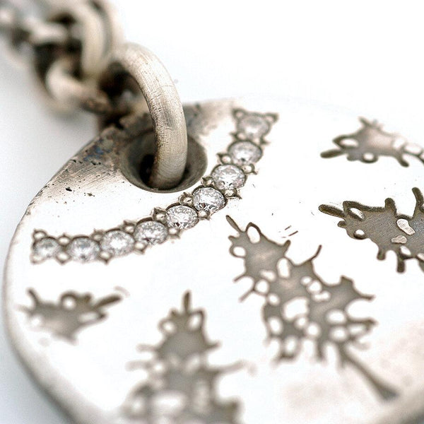 Round Tree Pendant with Repurposed Diamonds - John Paul Designs