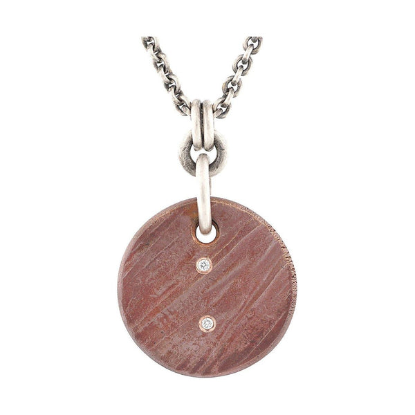 Copper Textured Disk Pendant - John Paul Designs
