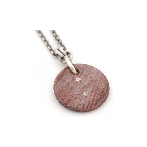 Copper Textured Disk Pendant - John Paul Designs
