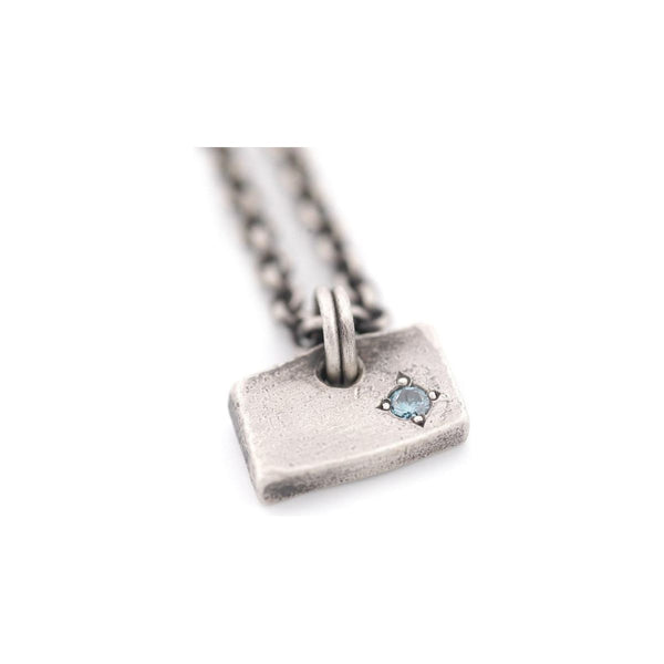 Blue Diamond Rectangle Tile Pendant - John Paul Designs