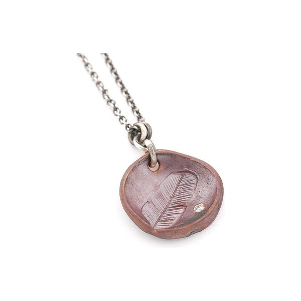 Copper Feather Pendant - John Paul Designs